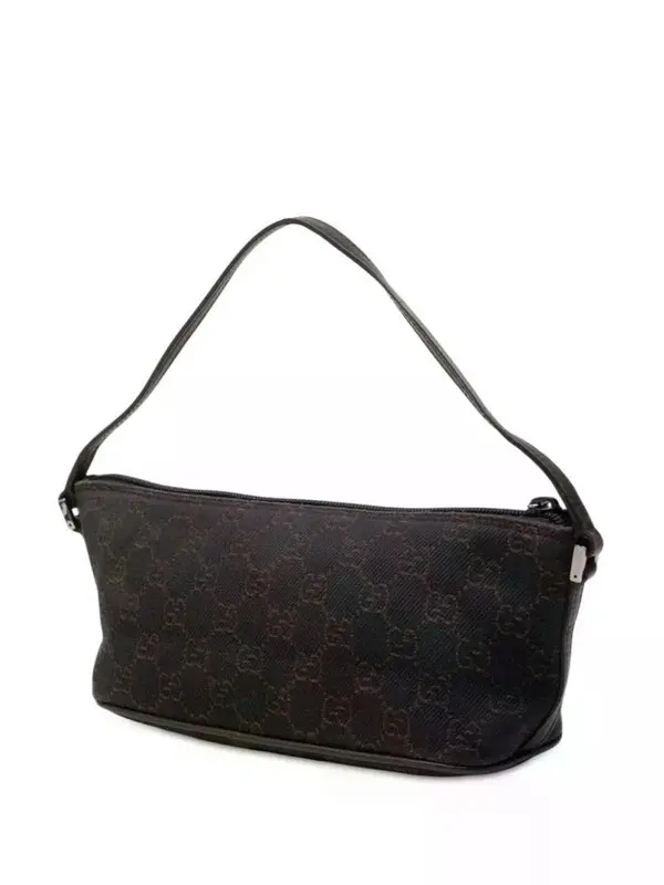 Gucci 2000-2015 Gg Denim Boat Shoulder Bag - Brown