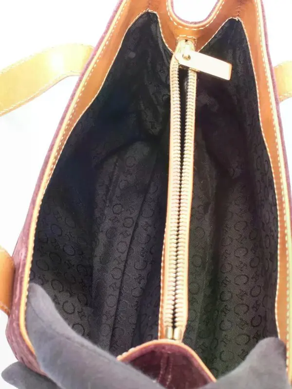 Celine 1990-2010 C Macadam Suede Handbag