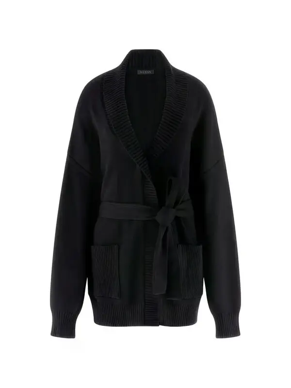 Guess Belted Shawl-collar Cardigan