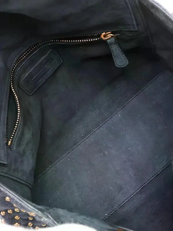 Dior 2000-2026 Medium Denim Cannage Studded Supple Lady Satchel