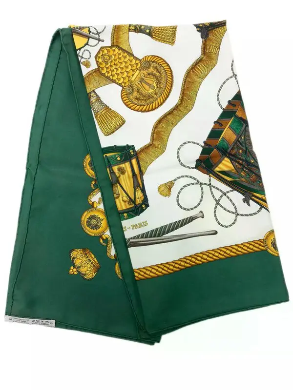 Hermès 1980-2010 Les Tambours Silk Scarf 90 Scarves - Multicolour