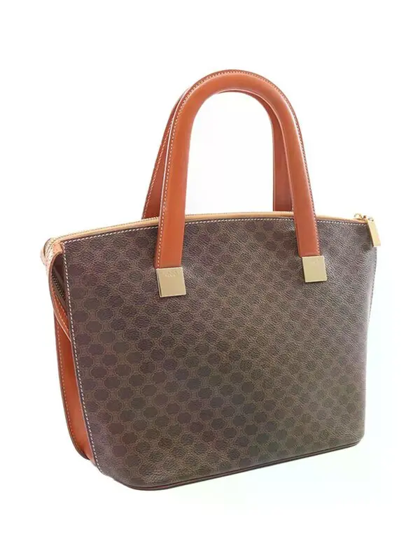 Celine 2000-2026 Macadam Coated Canvas Satchel