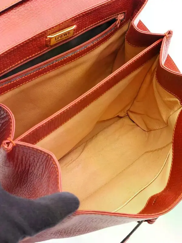 Loewe 20th Century Grained Calfskin Flap Satchel