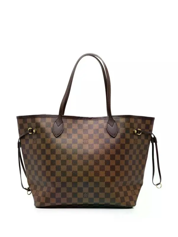 LOUIS VUITTON 2009 Damier Ebene Neverfull Mm Tote Bag