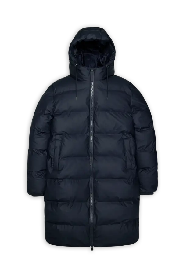 Rains Alta Longer Puffer Jacket - Navy