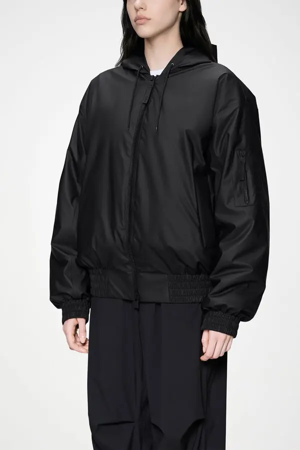 Rains Lohja Insulated Bomber Jacket - Black