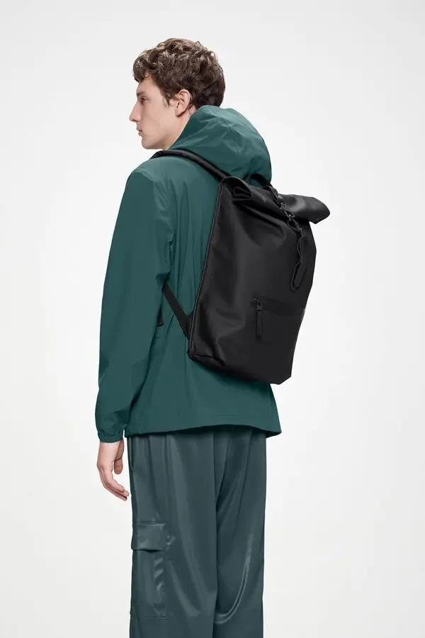 Rains Rolltop Rucksack - Black