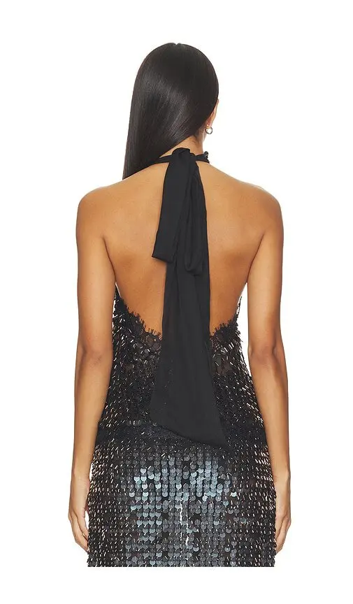 SIEDRES Darcy Sequin Embellished Lace Top