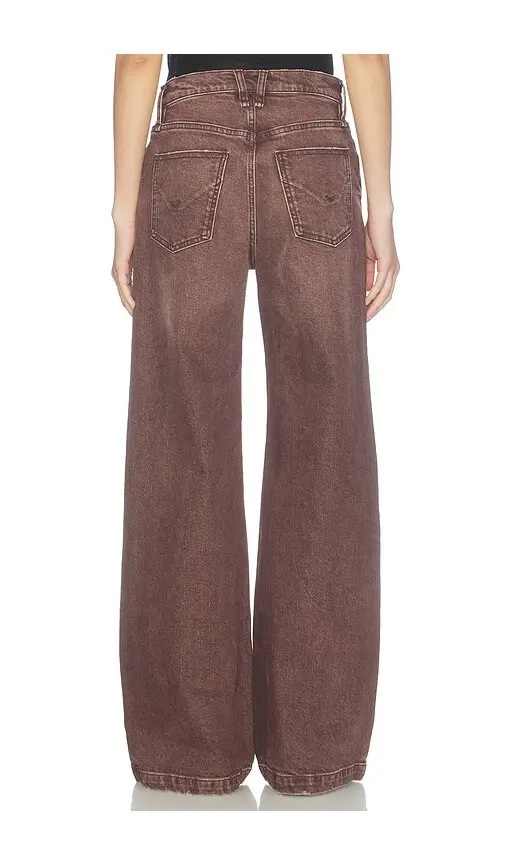 Hudson Jeans Jodie Loose Wide Leg Jeans In Brown - Walnut