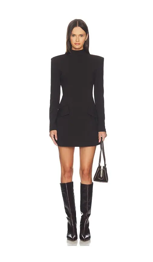 Bardot Lizet Long Sleeve Mini Dress In Chocolate
