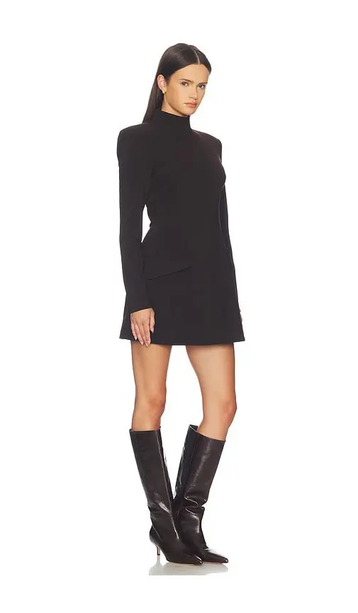 Bardot Lizet Long Sleeve Mini Dress In Chocolate