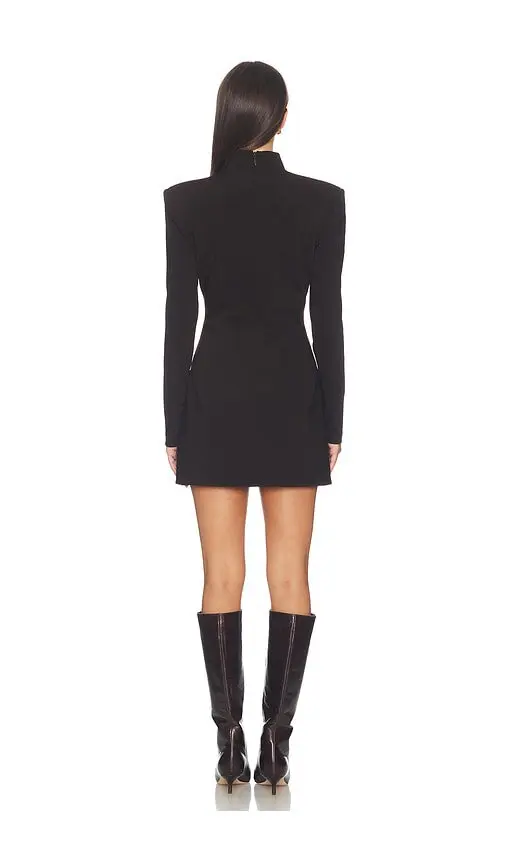 Bardot Lizet Long Sleeve Mini Dress In Chocolate