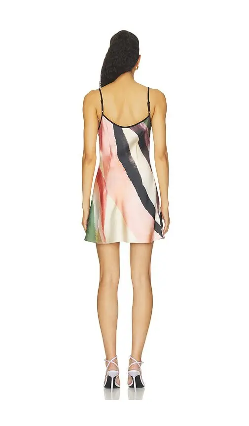 WITH HARPER LU Bias Mini Dress In Multi