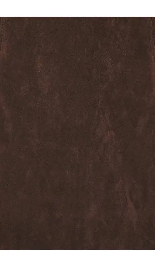Bardot Estine Faux Suede Midi Dress In Chocolate