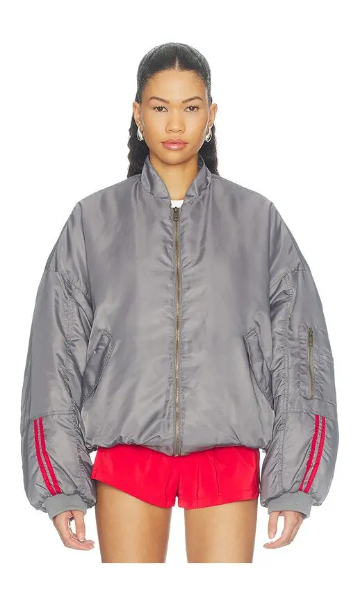 Lioness Bloom Bomber Jacket In Grey