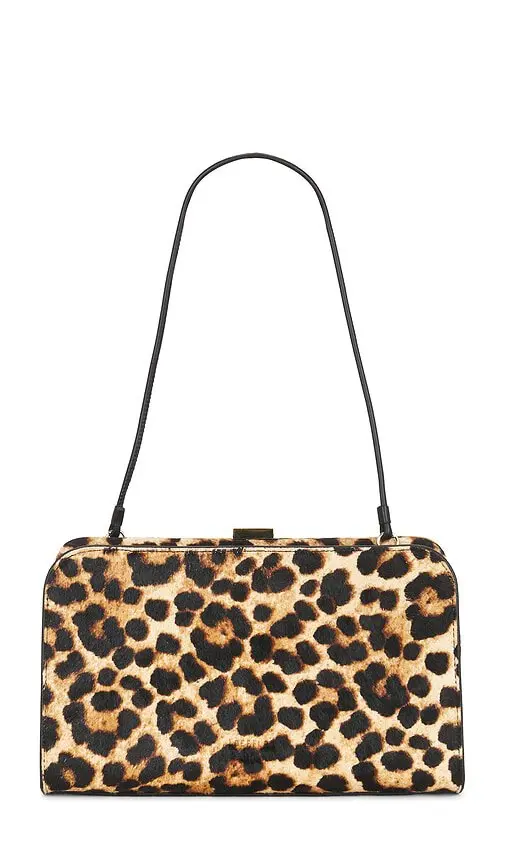 LOEFFLER RANDALL Brushed Hair Calf Clutch In Brown