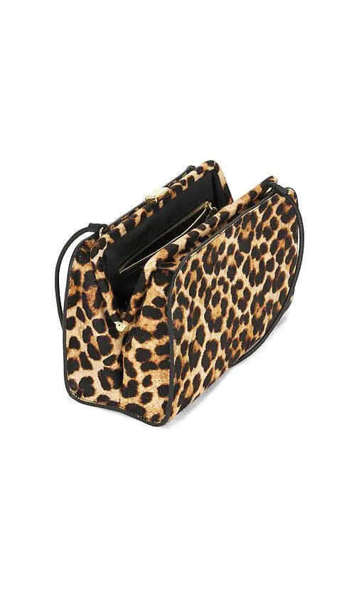 LOEFFLER RANDALL Brushed Hair Calf Clutch In Brown