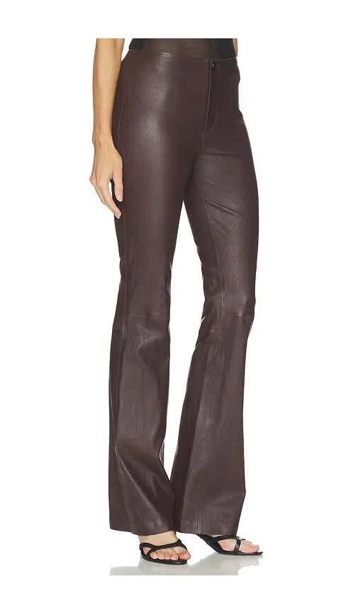 Sprwmn Gia Micro Flare Pant In Brown