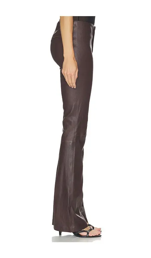 Sprwmn Gia Micro Flare Pant In Brown