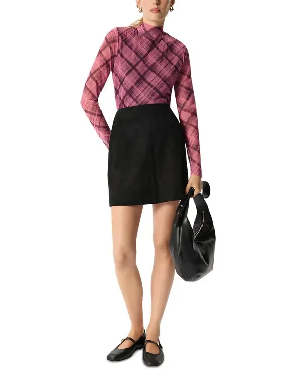 Whistles Printed Mesh Top