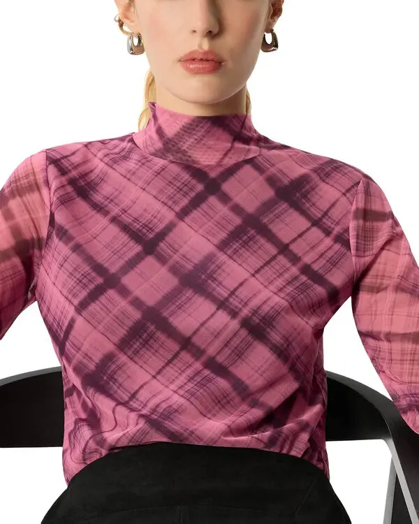 Whistles Printed Mesh Top