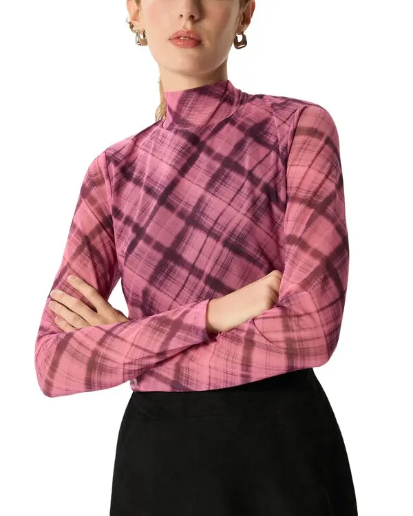 Whistles Printed Mesh Top