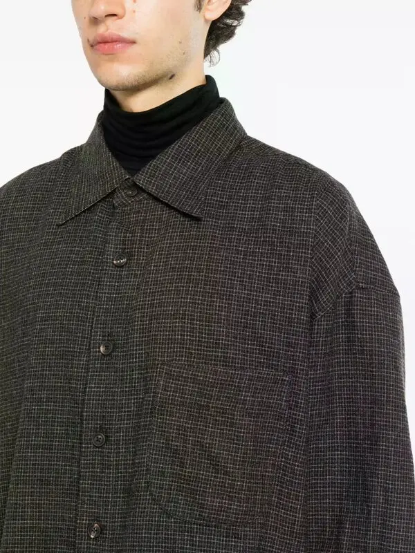 ZIGGY CHEN Check-pattern Button-up Shirt