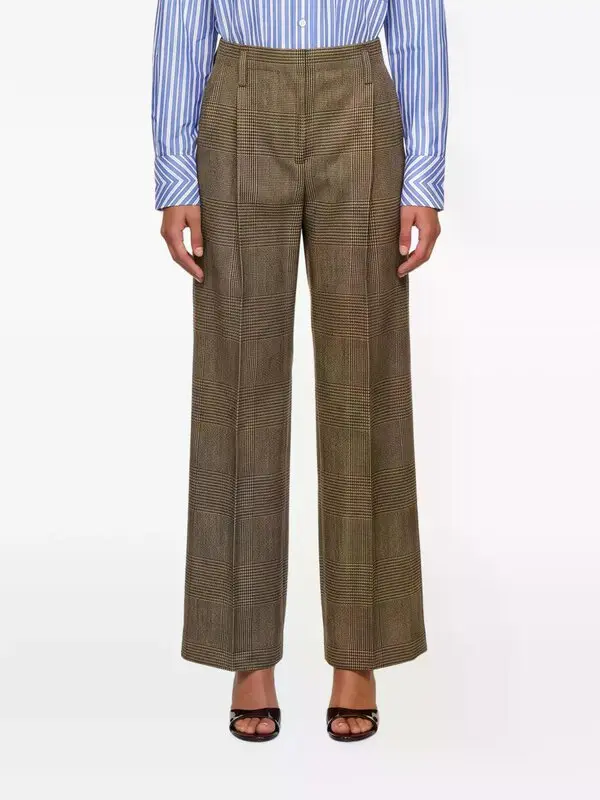 Antonelli Firenze Prince Of Wales Check Pleated Trousers