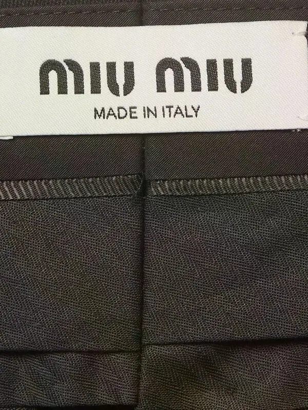 Miu Miu Pleated Wool Shorts