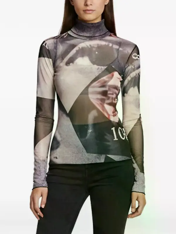 16Arlington Abstract-print Turtleneck Sweatshirt