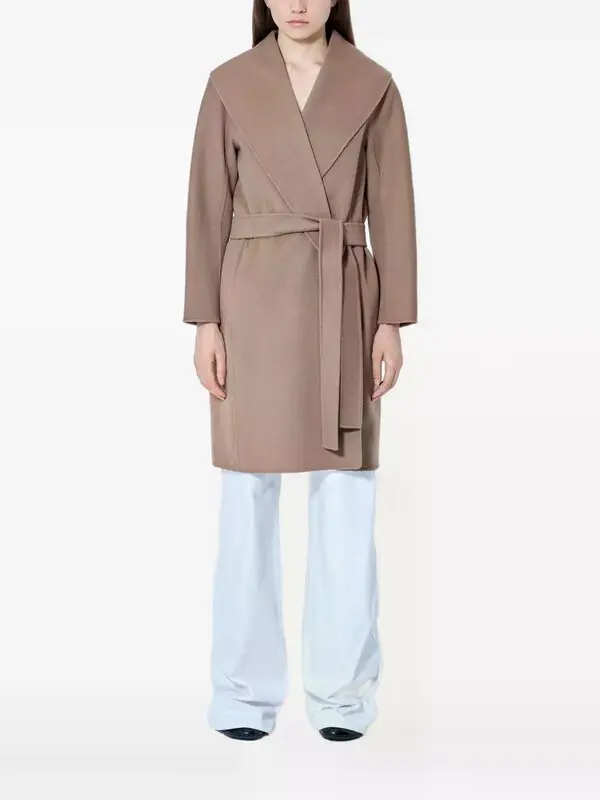 Max Mara Belted Wrap Coat - Neutrals