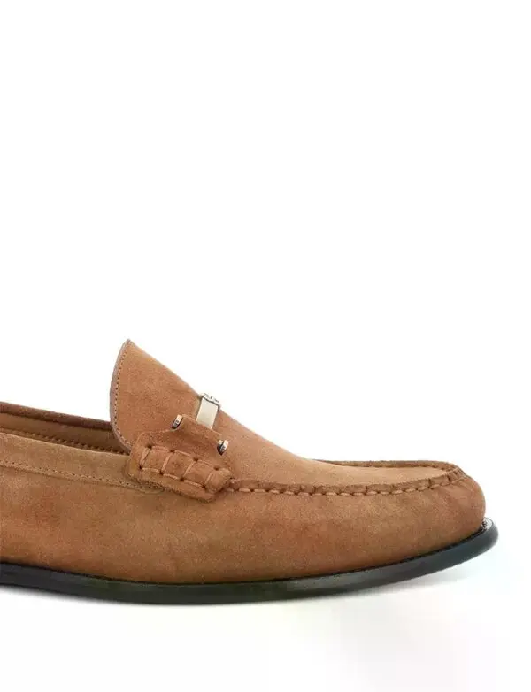 BOSS Suede Logo-plaque Loafers