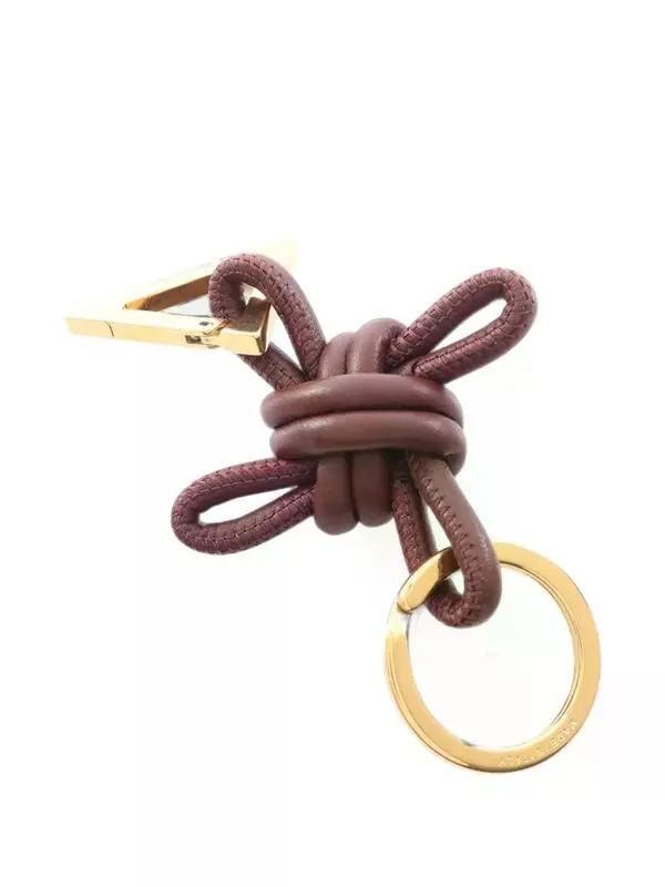 Bottega Veneta 2010s Triangle Knotted Key Ring - Brown
