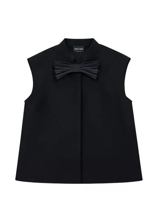 Giorgio Armani Bow-detail Sleeveless Blouse
