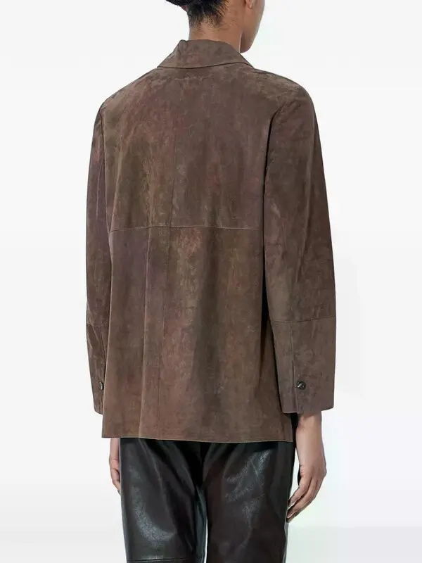 Max Mara Suede-finish Button-up Jacket