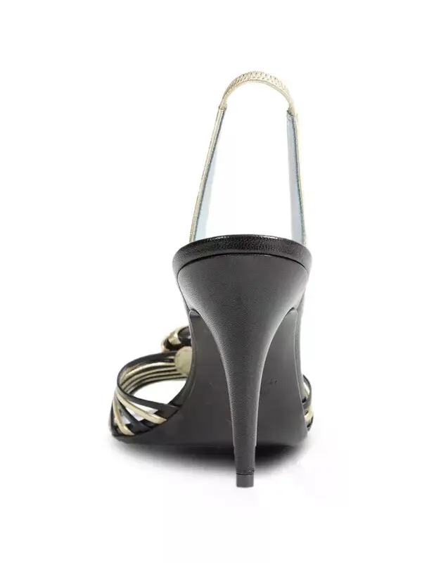 Valentino Garavani Coeur Royal Caged Sandals - Black