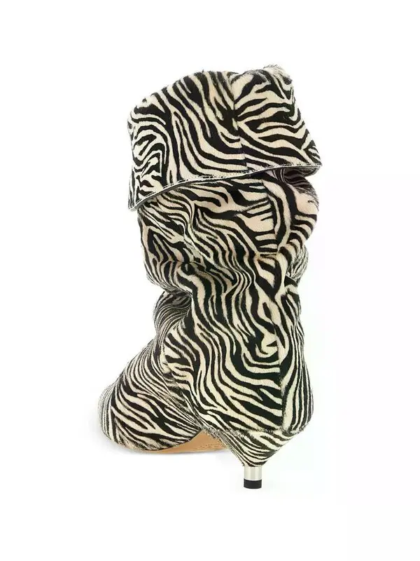 Isabel Marant Étoile Edrik Zebra-print Ankle Boots - Neutrals