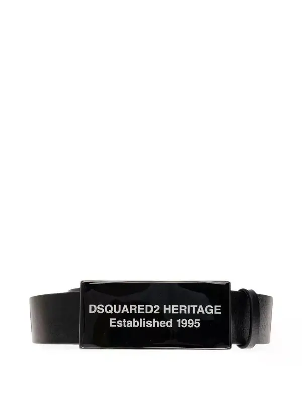 Dsquared2 Heritage Plaque Belt - Black