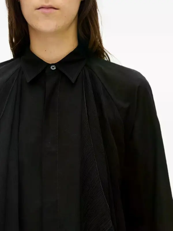 ANN DEMEULEMEESTER Lace-trim Pleated Shirt