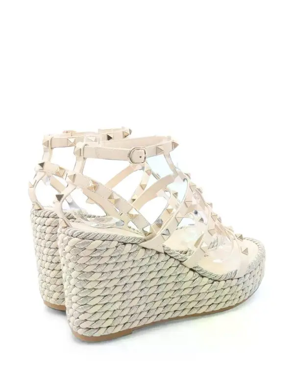 Valentino Garavani 2010s Rockstud Wedge Sandals