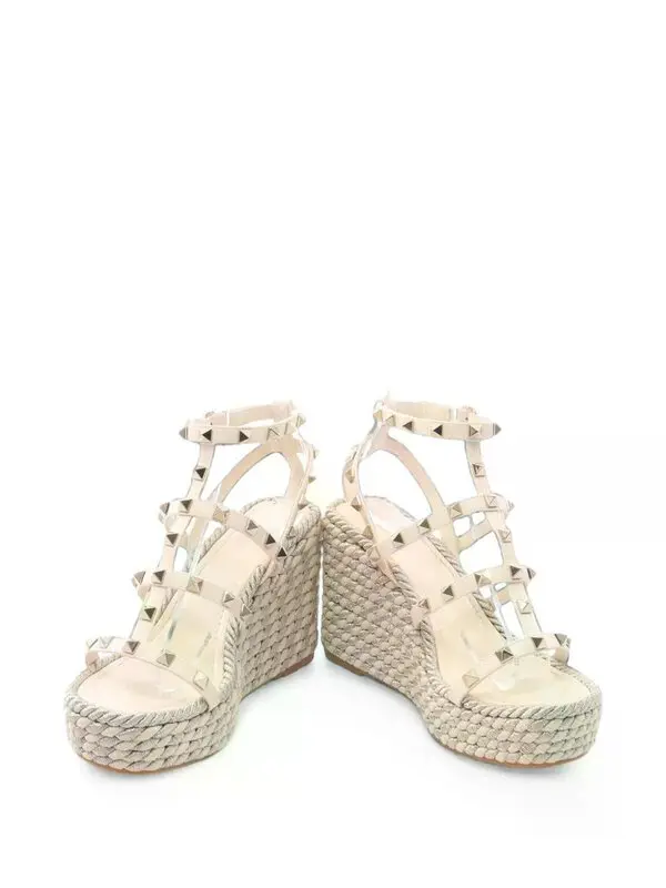 Valentino Garavani 2010s Rockstud Wedge Sandals