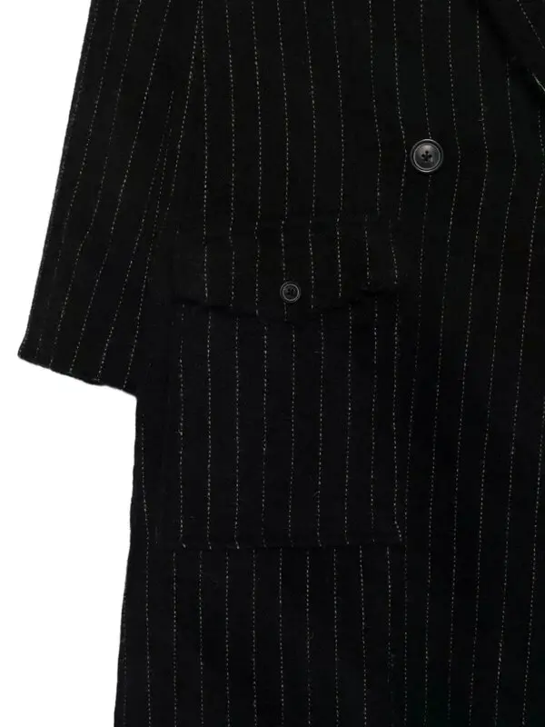 RUNDHOLZ Pinstripe Frayed-edge Coat