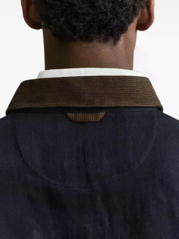 Gant Corduroy-collar Long-sleeve Polo Shirt