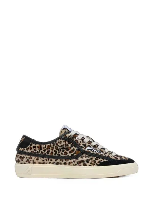AUTRY Windscape Low Leopard-print Sneakers - Brown