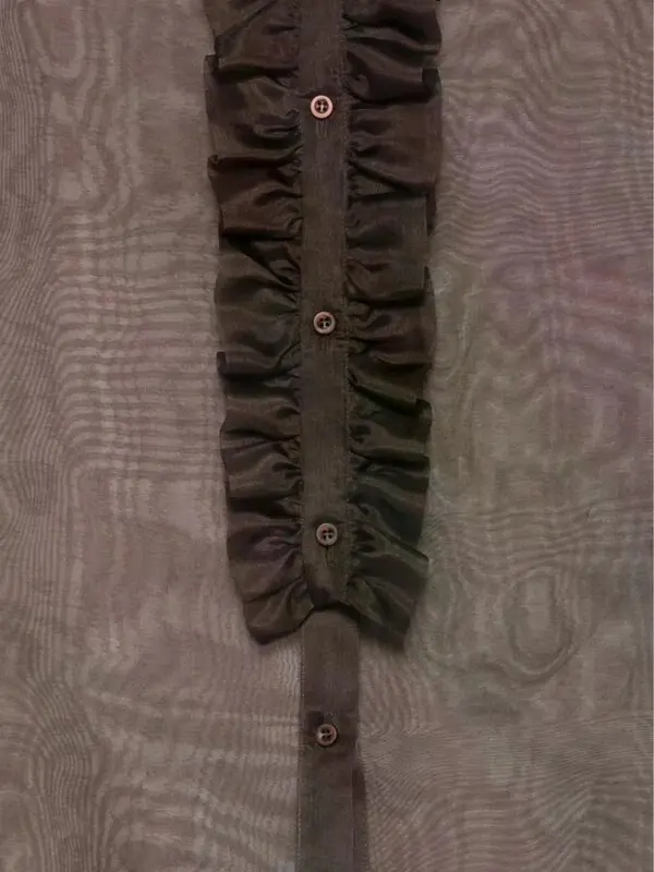 D.exterior Ruffled Sheer Shirt