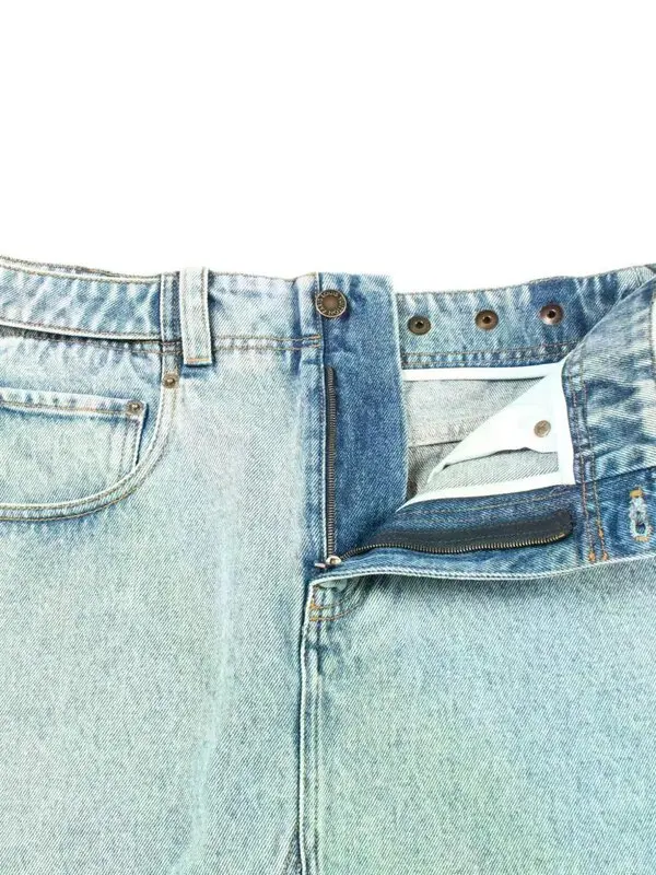 LOUIS VUITTON 2010s Logo-patch Denim Skirt