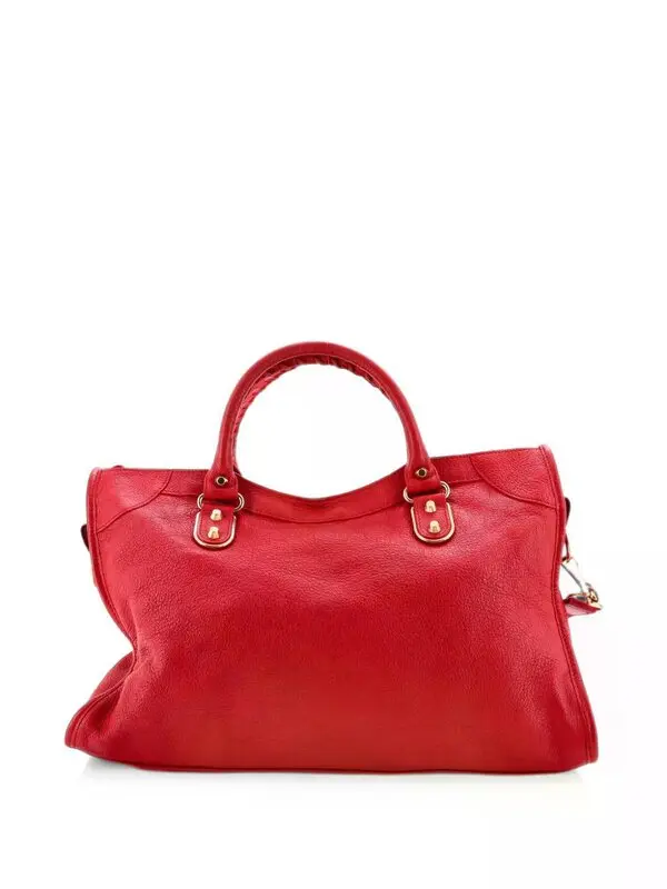 Balenciaga City Classic Metallic Edge Bag Leather Medium Satchel