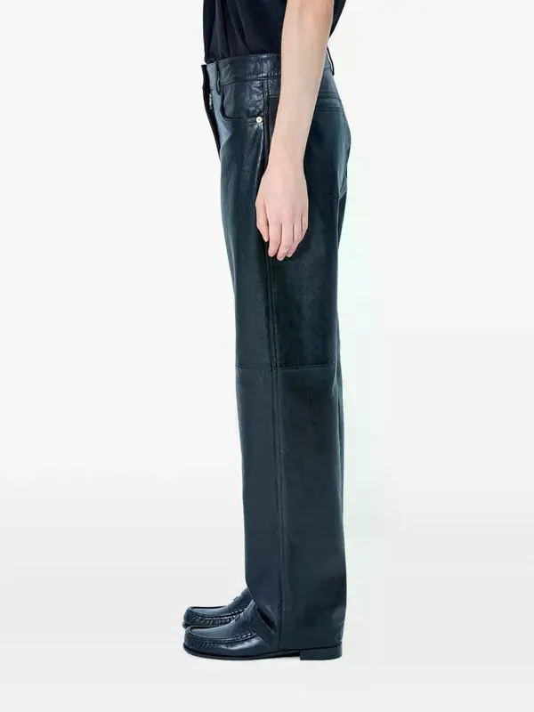 Max Mara Leather Five-pocket Trousers