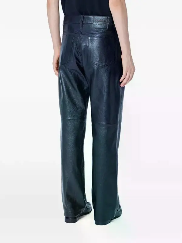 Max Mara Leather Five-pocket Trousers