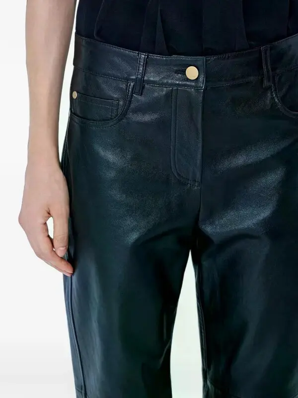 Max Mara Leather Five-pocket Trousers